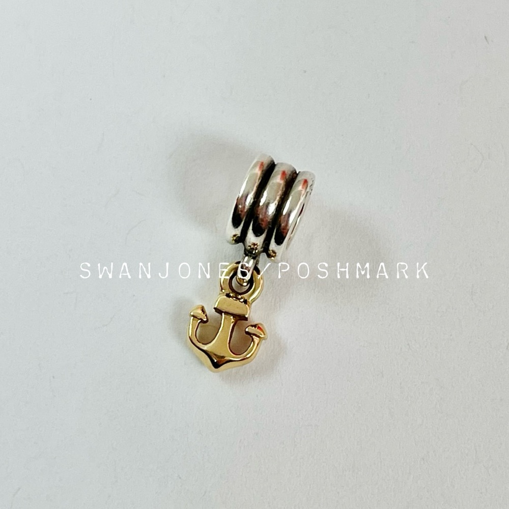 Pandora Two Tone Anchor Charm - Gem